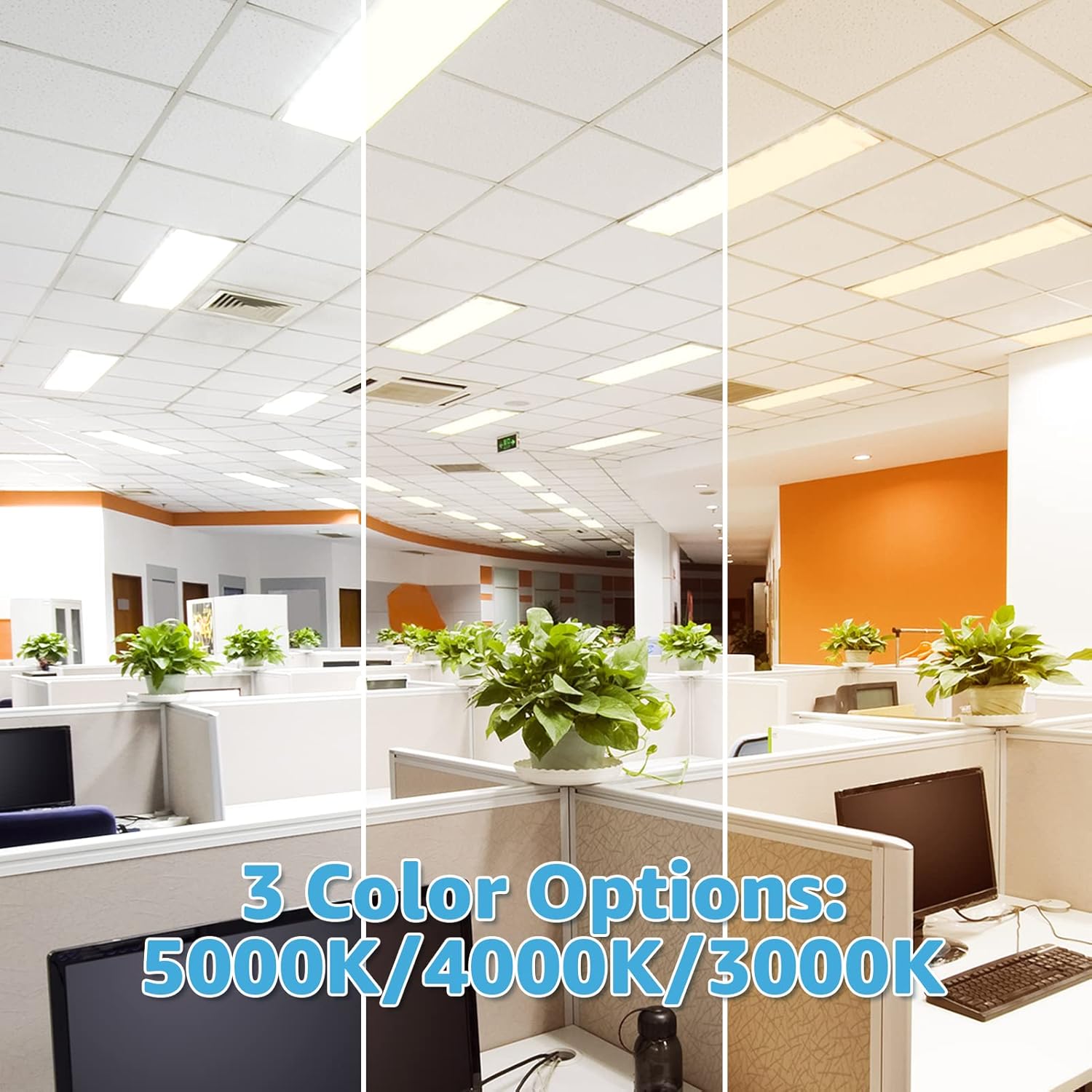 Art3d Luz de panel plano LED de 1 x 4 pies, temperatura de color ...