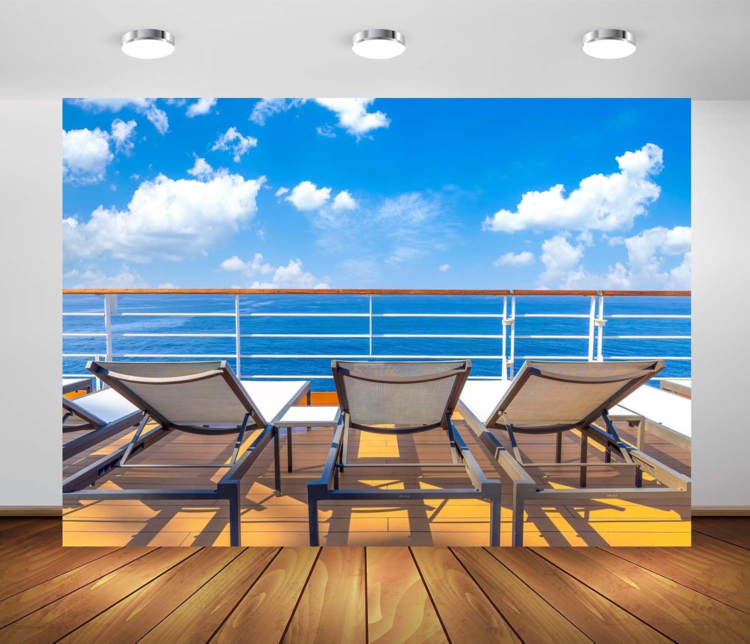 Amazon.com : BELECO 17x10ft Fabric Luxury Cruise Ship Backdrop Lounge ...