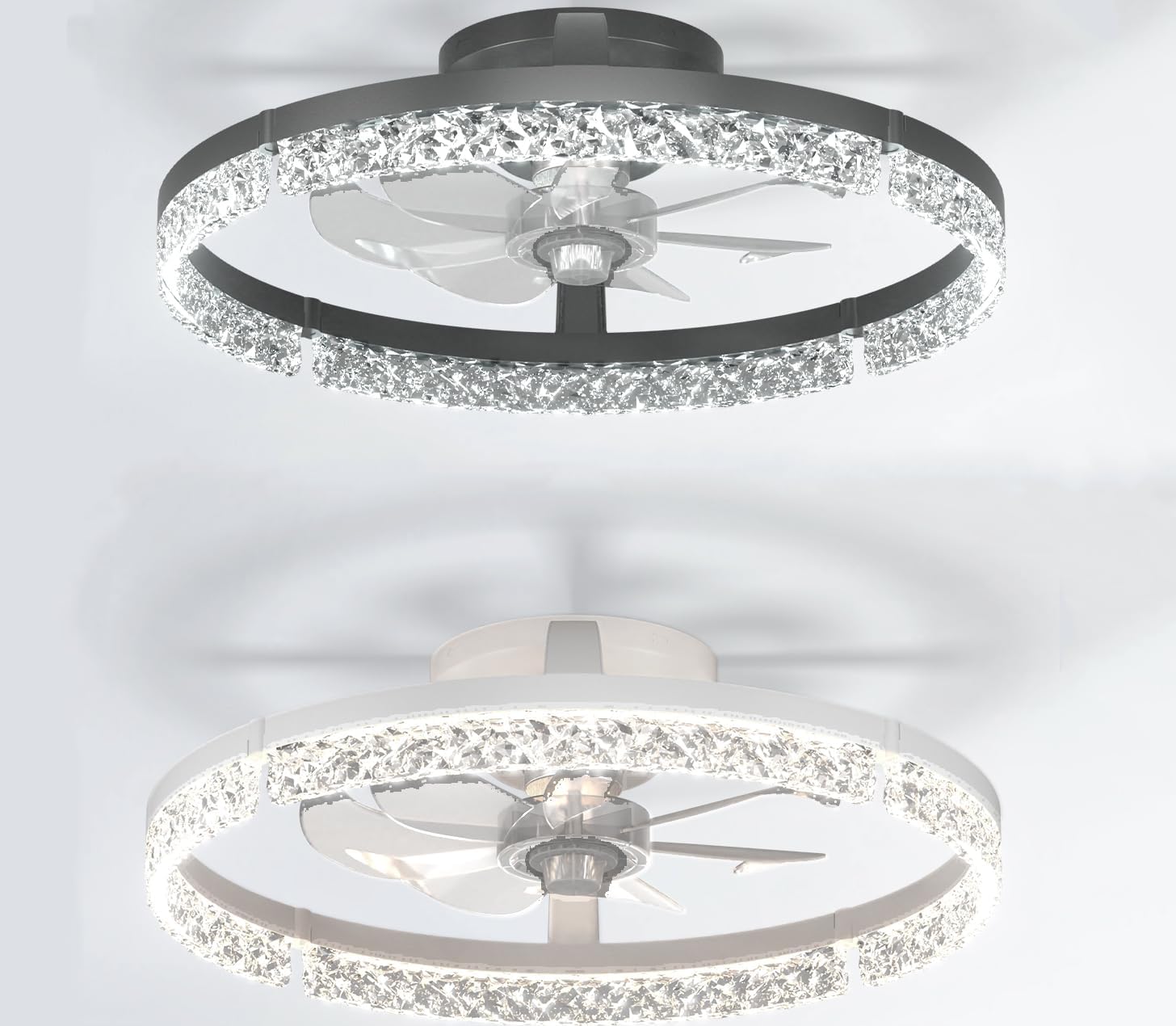 addlon 2 Pack Ceiling Fans with Lights and Remote, 20'' Low Profile ...