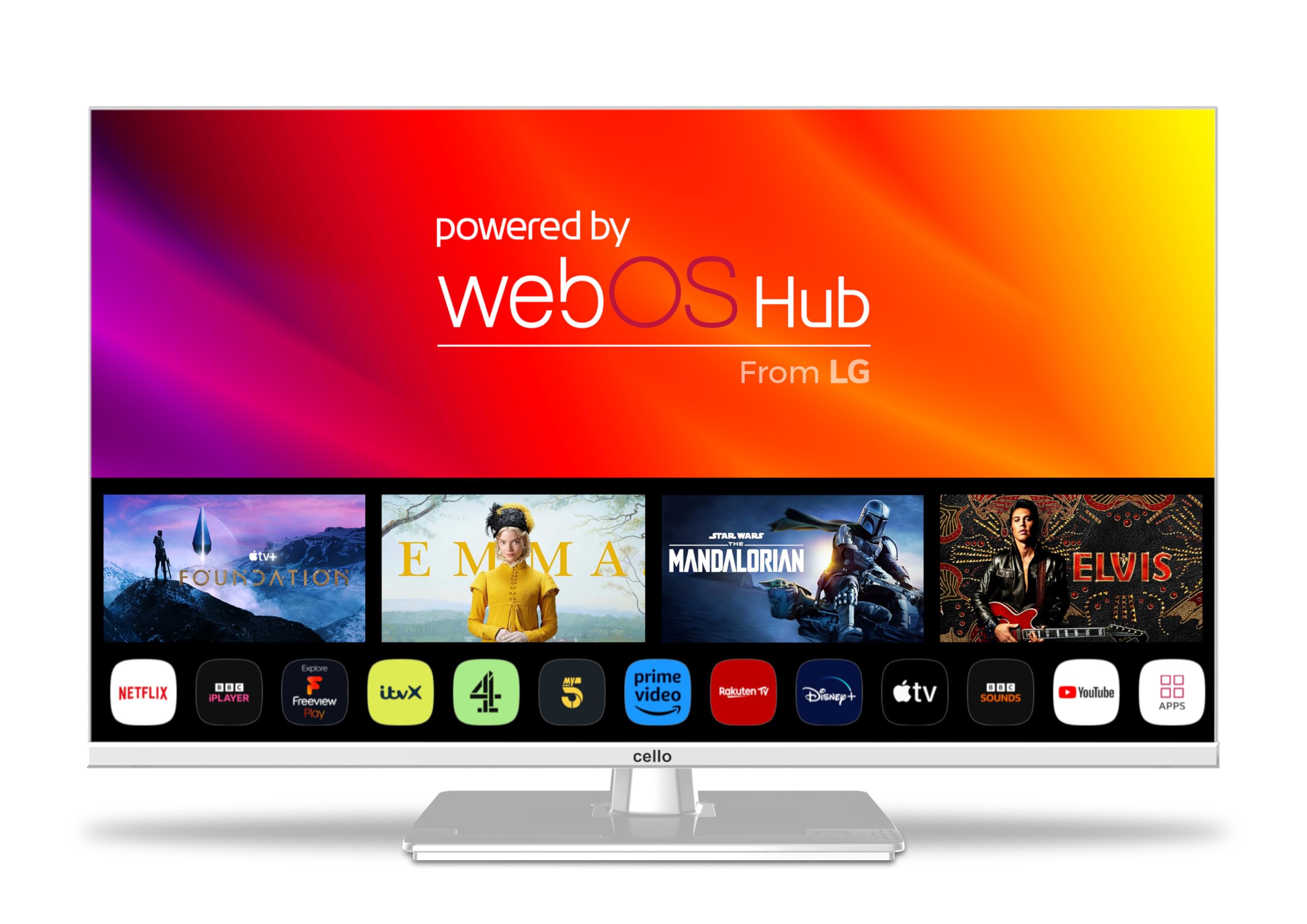 Cello White 12 Volt 32 inch Traveller Smart TV, 3 Years Warranty, Made ...