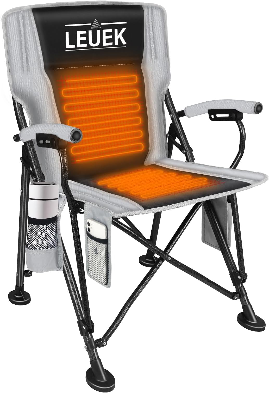 Amazon.com: REALEAD Oversized Heated Camping Chair | Fully Thick Padded ...