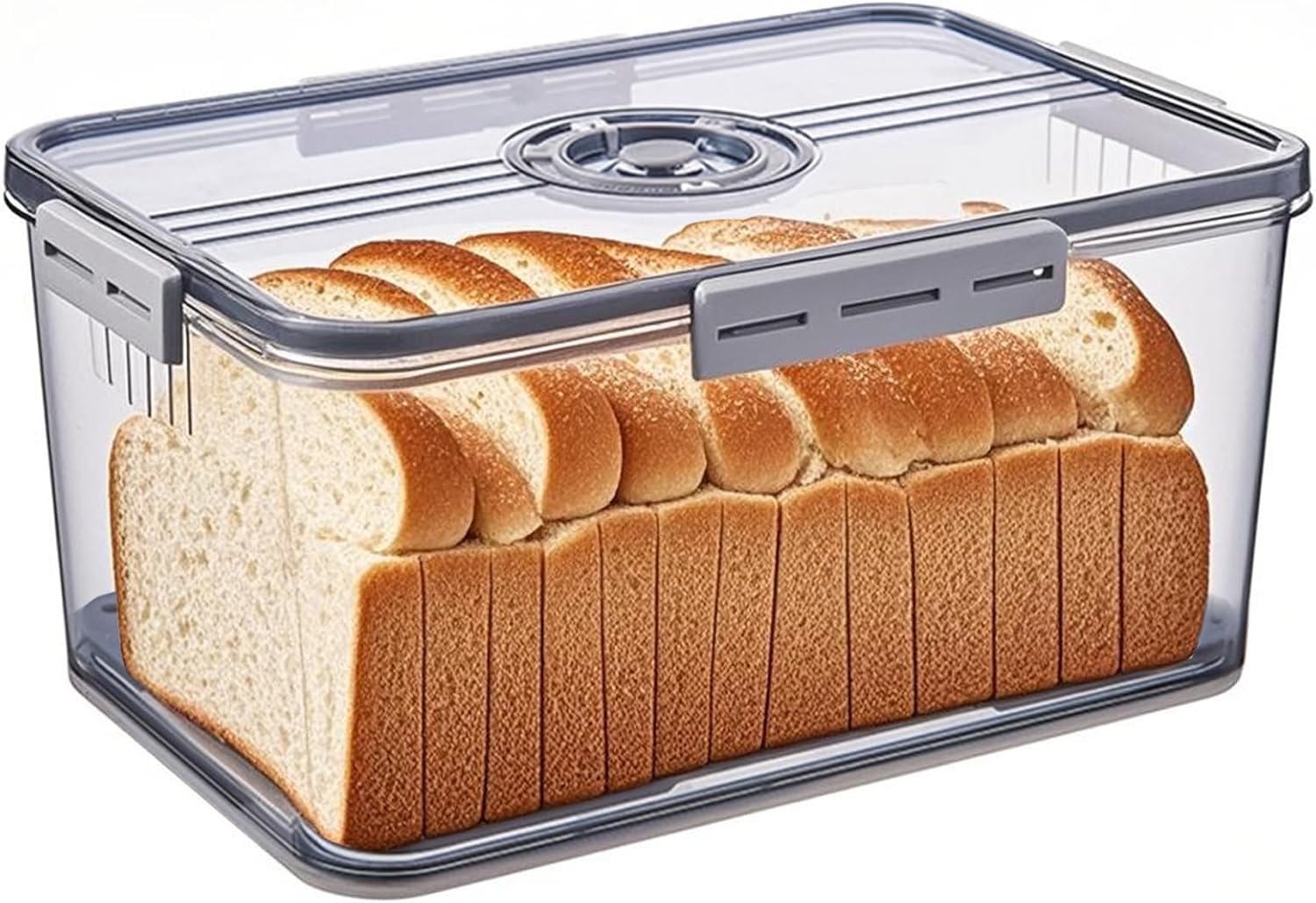 Bread Box for Kitchen Counter Airtight, Time Recording Bread Storage ...