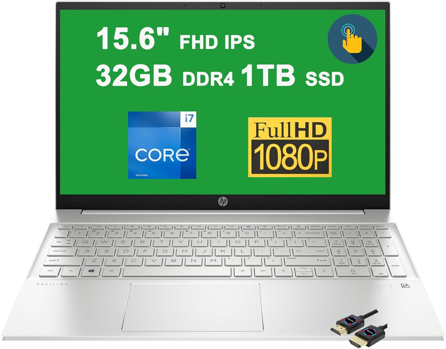 Amazon.com: HP Pavilion 15 Business Laptop | 15.6" FHD IPS Anti-Glare Multi-Touch | Intel 10 ...