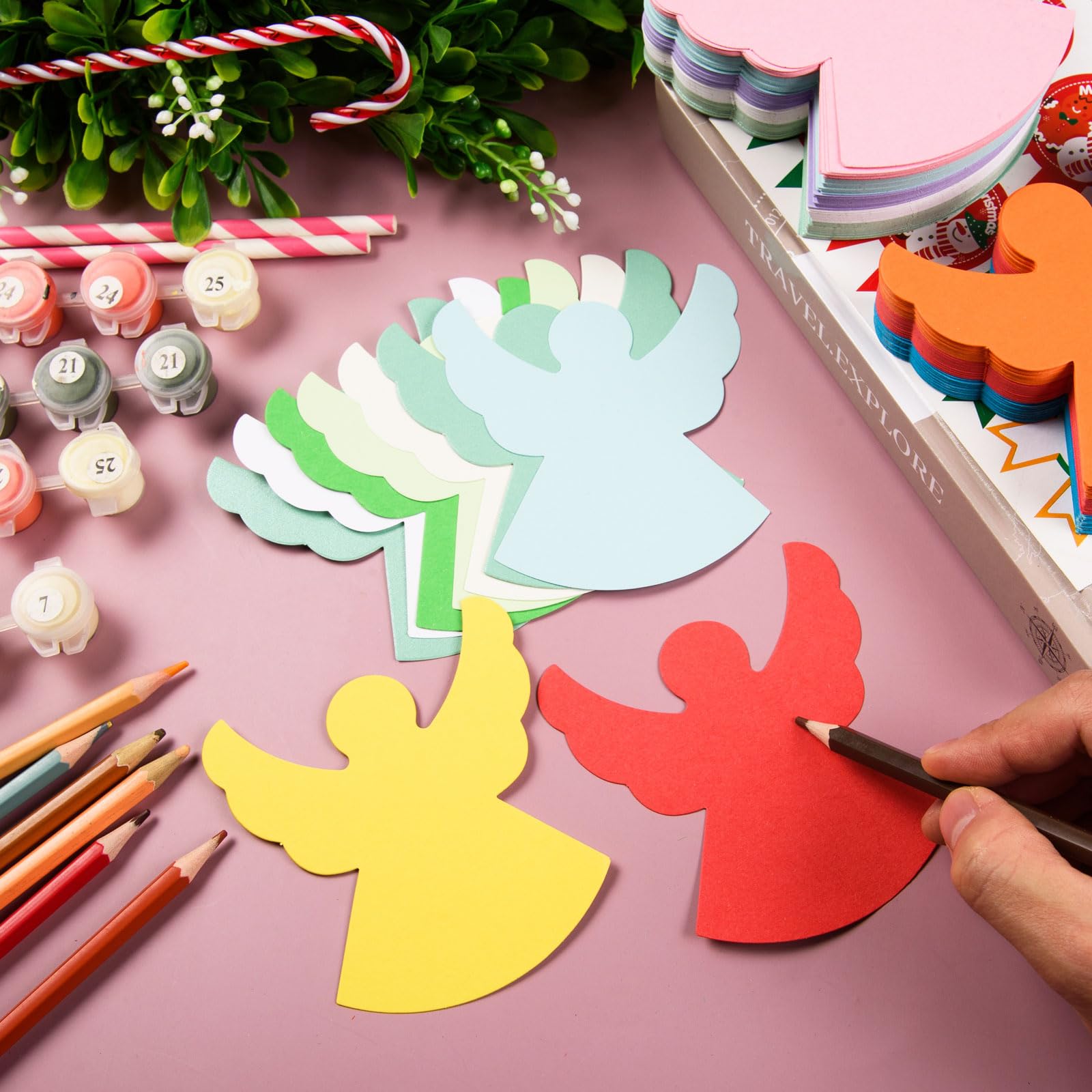 Paper Angels Cut Outs Geyee 108 Pcs Angel Cutouts Paper Angel Cutouts ...