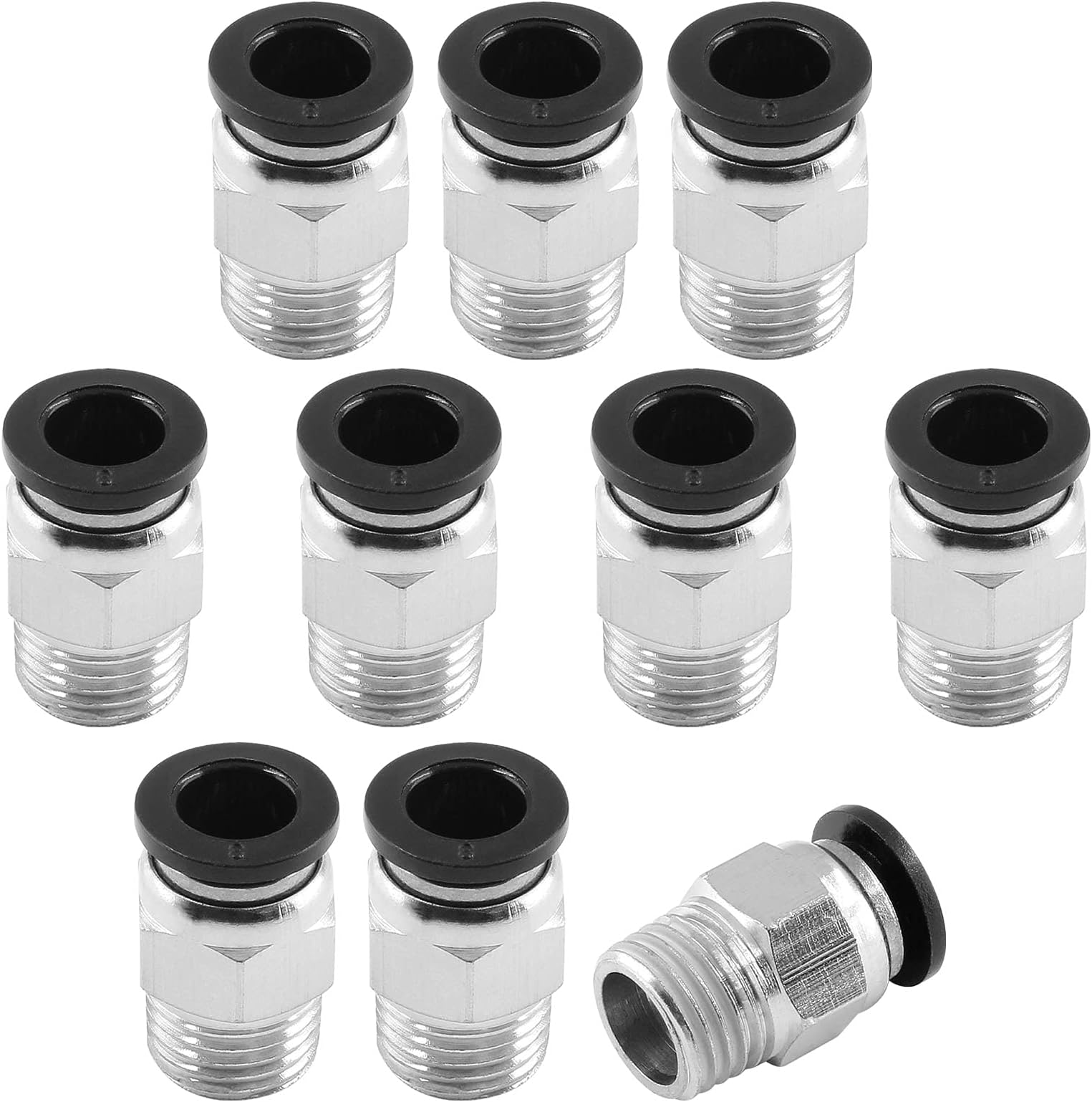 Amazon.com: Qjaiune 10Pcs Male Straight Push to Connect Fittings 6mm ...