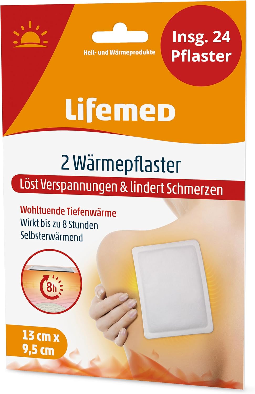 Lifemed Wärmepflaster, ohne Arzneiwirkstoff, Schmerzlinderung für ...