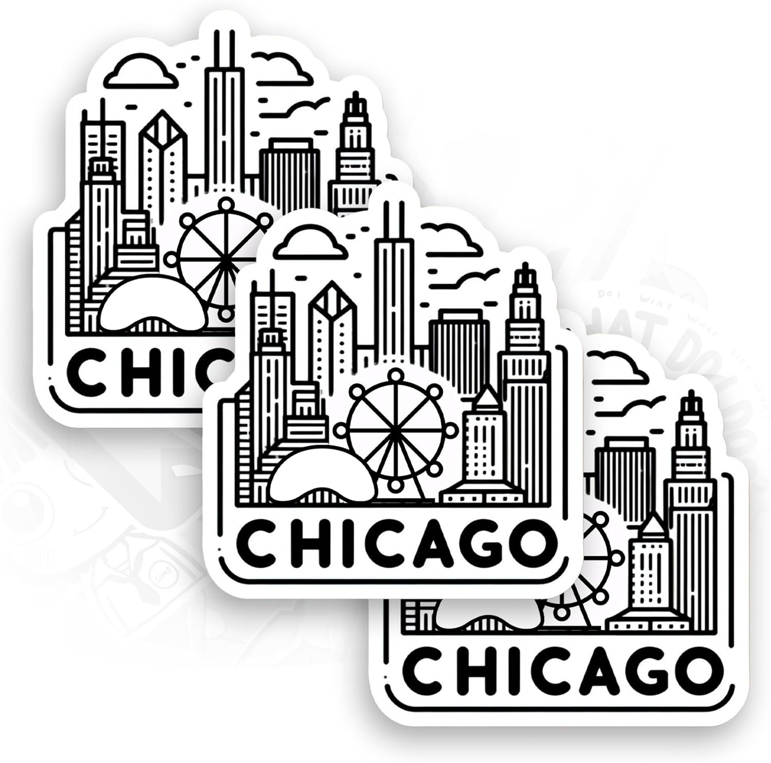 Amazon.com: Chicago Sticker Chicago Vinyl Sticker Chicago City Sticker ...