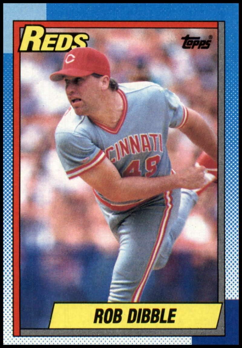 Amazon.com: 1990 Topps Baseball #46 Rob Dibble Cincinnati Reds Official ...