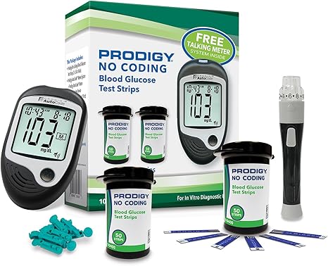 Amazon.com: PRODIGY 10500 100ct Test Strips with Autocode Talking Meter ...