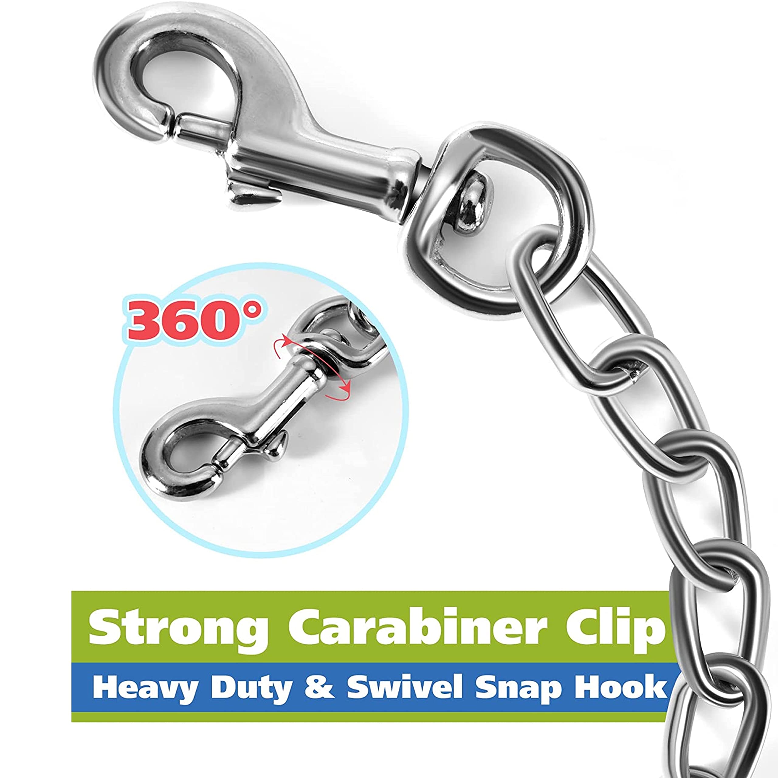 Snapklik.com : MOZETO Dog Collar Safety Clip, Stainless Steel Heavy ...