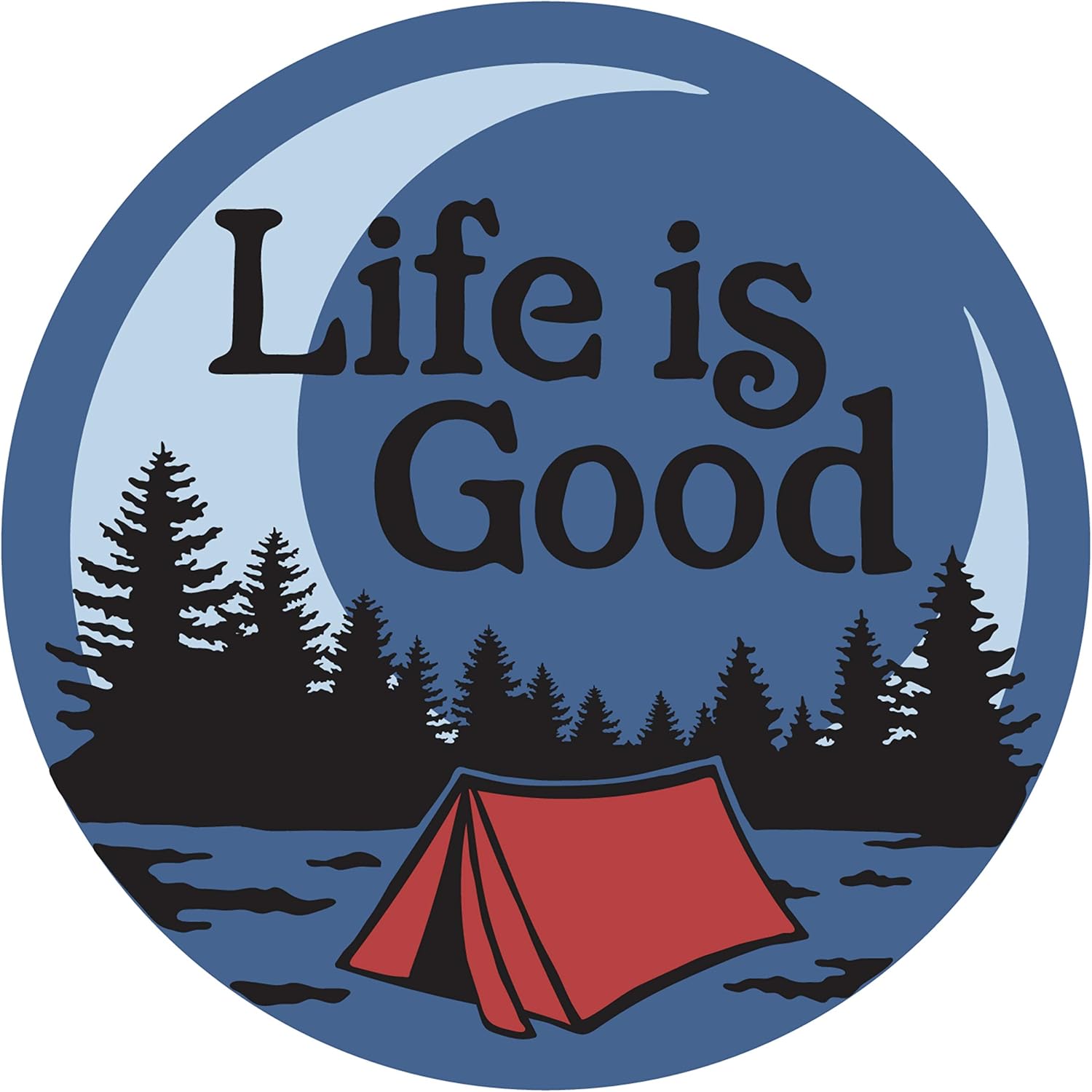 Amazon.com: Life is Good Circle Sticker, LIG Camp Scenic : Toys & Games