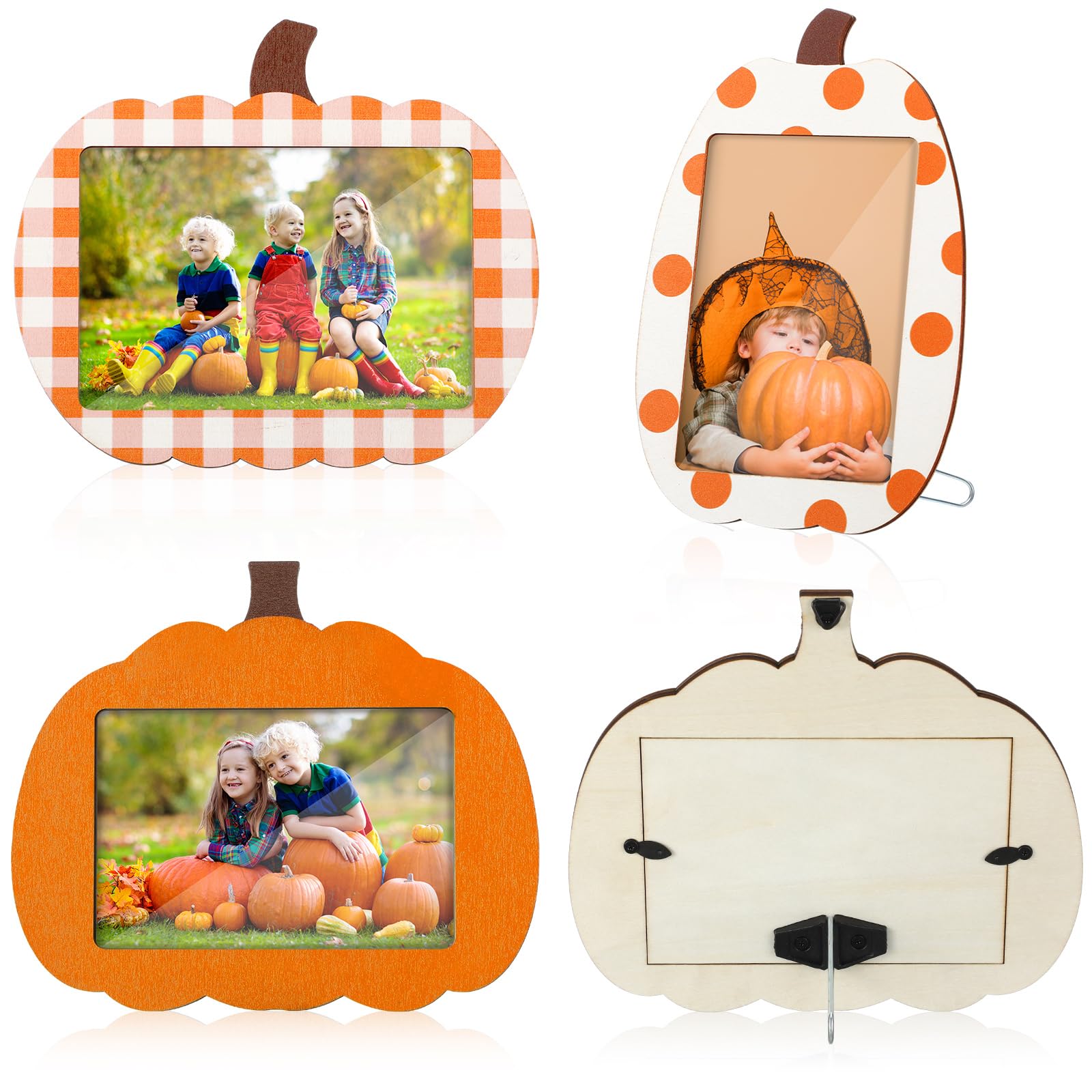 Amazon.com - Burbell 3 Pcs Fall Pumpkin Picture Frame 4 x 6 Inch with ...