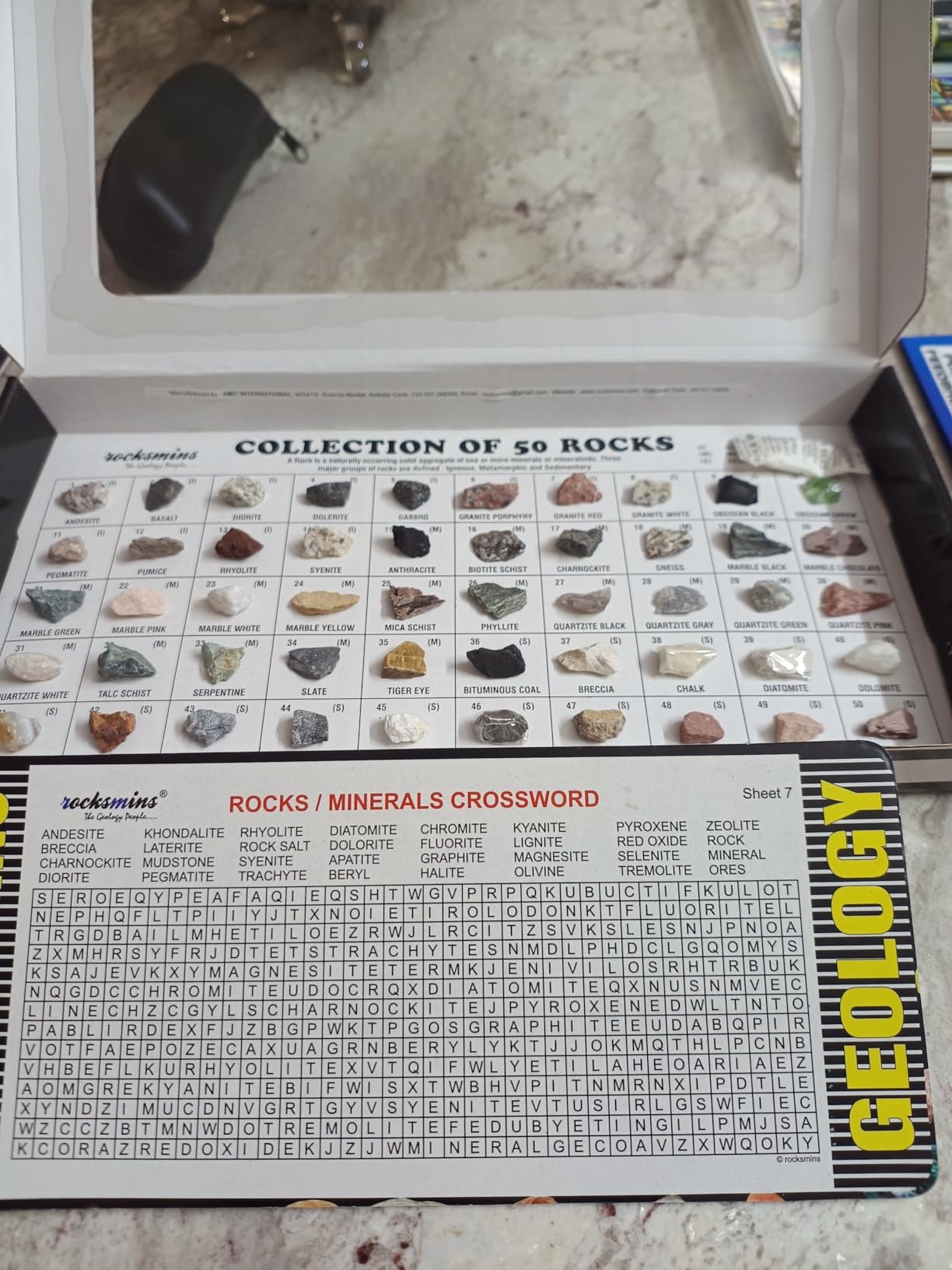 Buy ROCKSMINS RM50WM Collection Set of 50 Rocks & Minerals for School ...