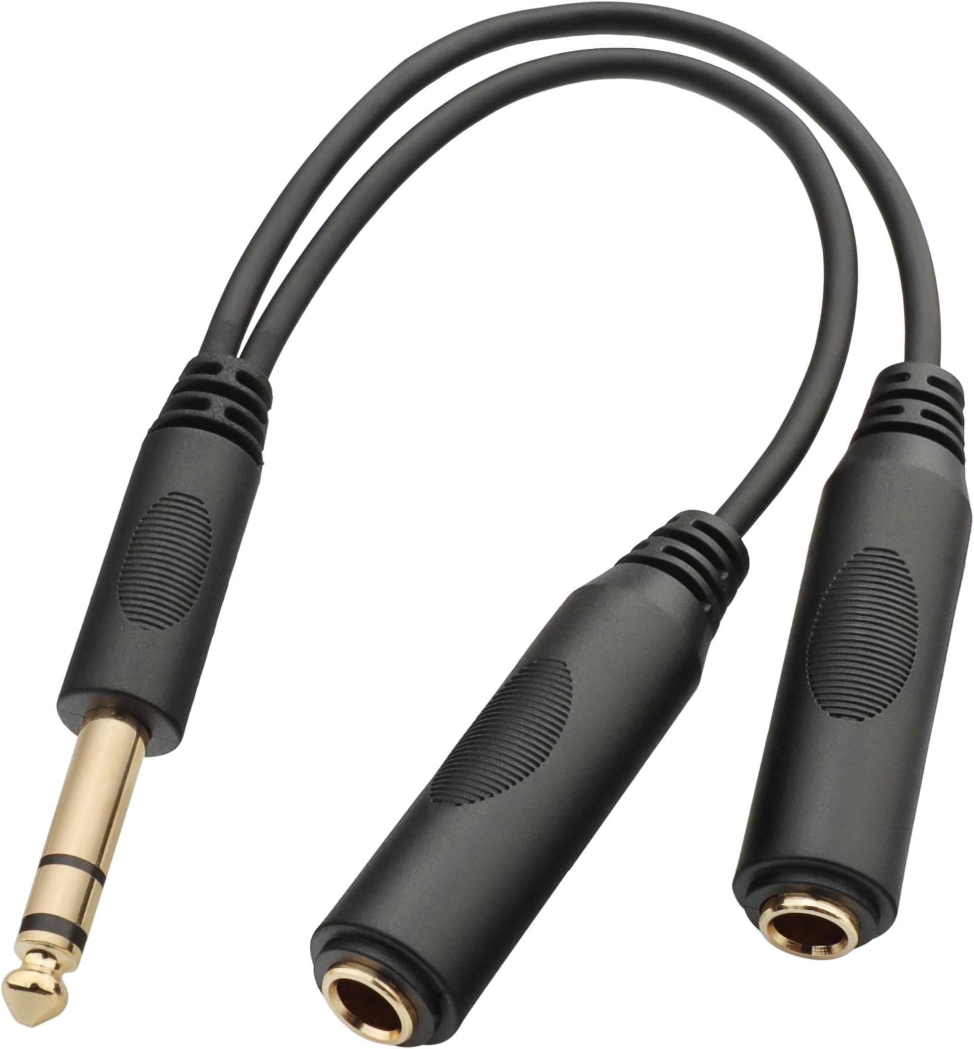 Tisino 6.35mm TRS Stereo Jack to Dual 6.35mm TS Mono Plug Y-Splitter ...