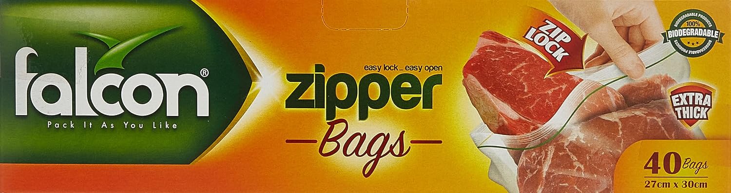Falcon Freezer Zipper Bag 30X27Cm : Amazon.ae: Health