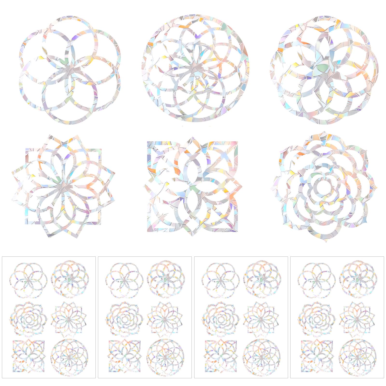 Amazon.com: 24pcs Mandala Window Clings, Anti-Collision Window Stickers ...