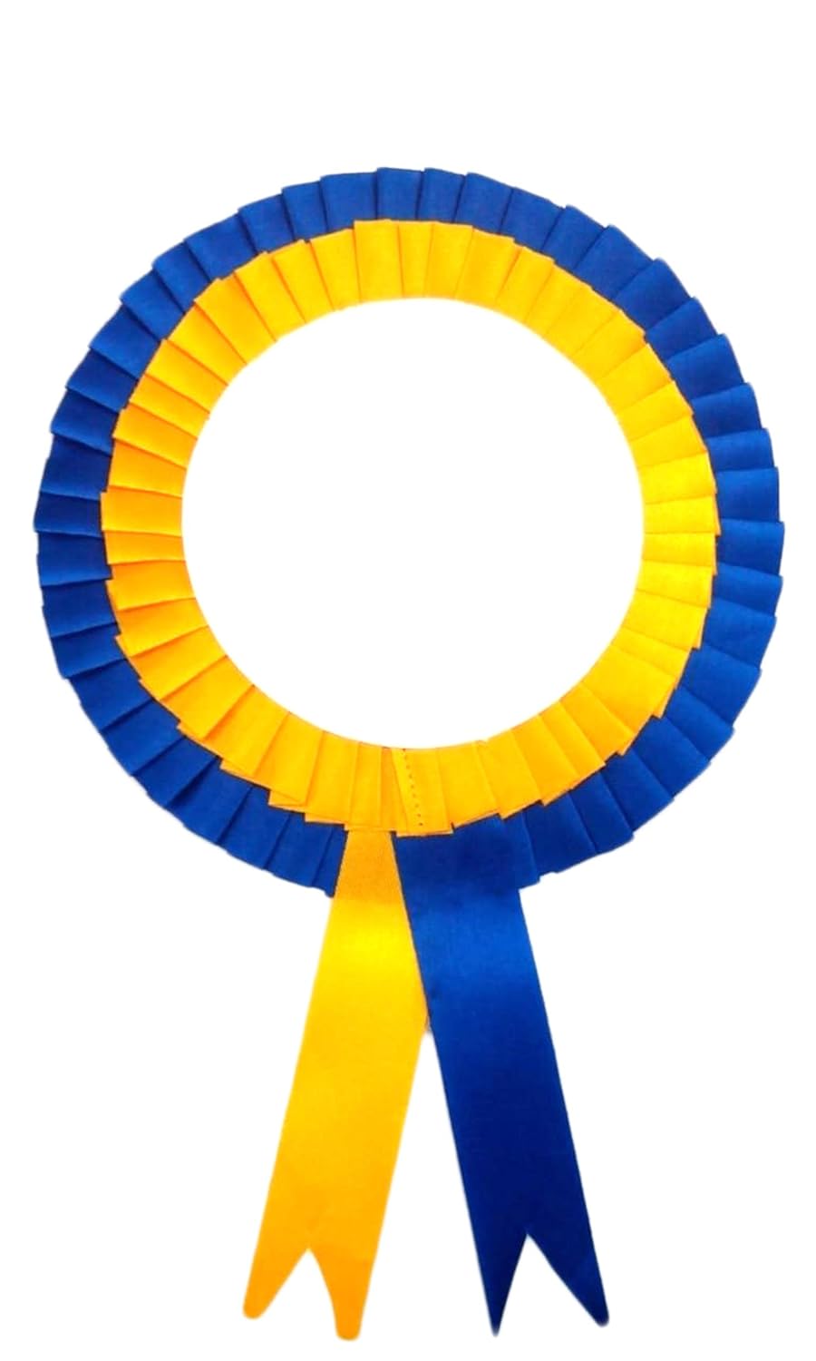 Double Layer Ribbon Badge(Rs.14/Badge) - Ultrasatin, Blue & Golden ...