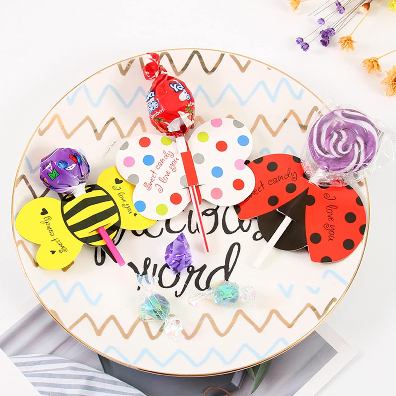 Amazon.com: 150 PCS Insect Series Lollipop Package Card Ladybug ...
