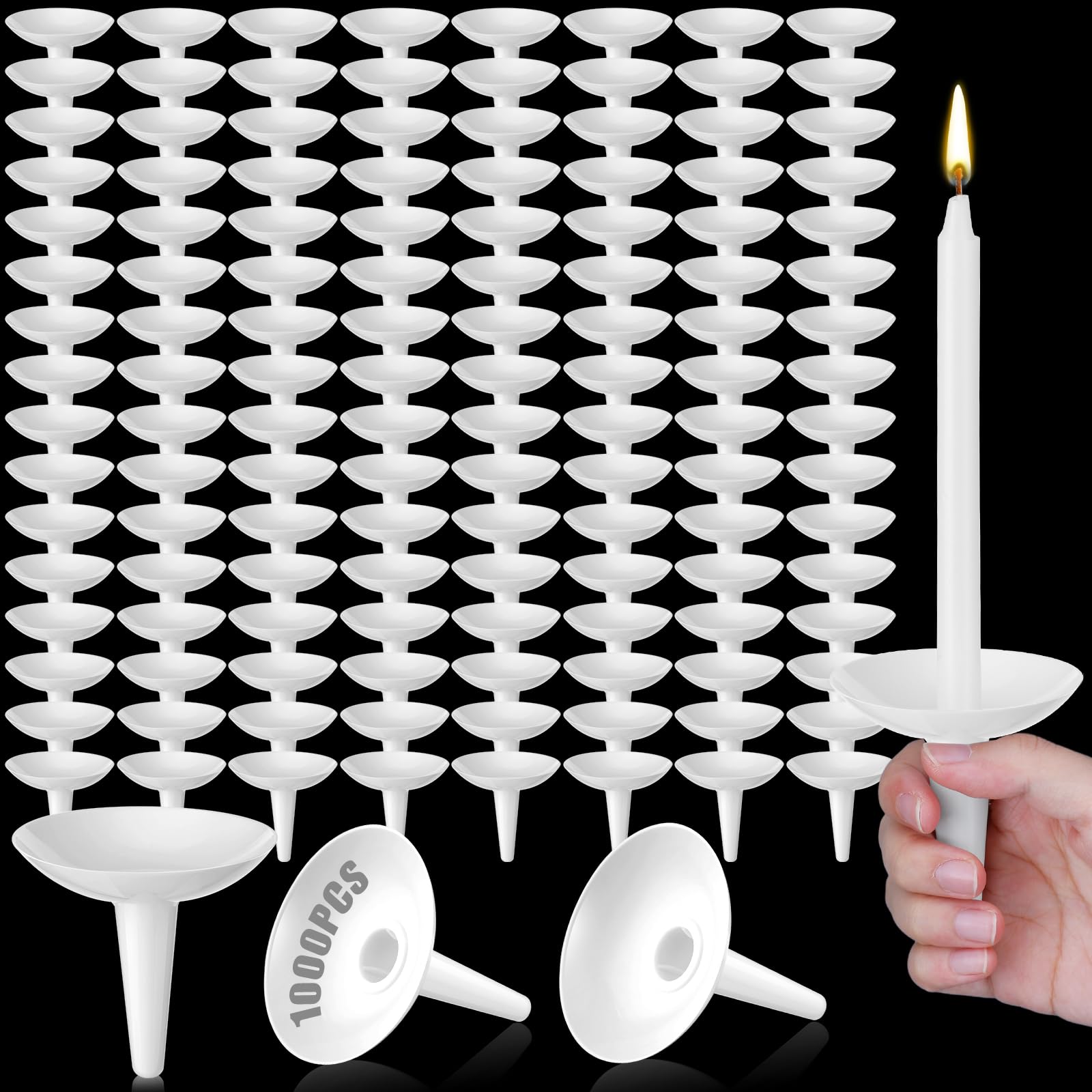 Snapklik.com : 1000 Pcs Candlelight Service Bulk, Church Vigil Plastic ...