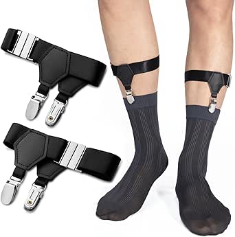 STAY GENT 1 Pairs Sock Suspenders for Men, Elastic Adjustable Sock ...