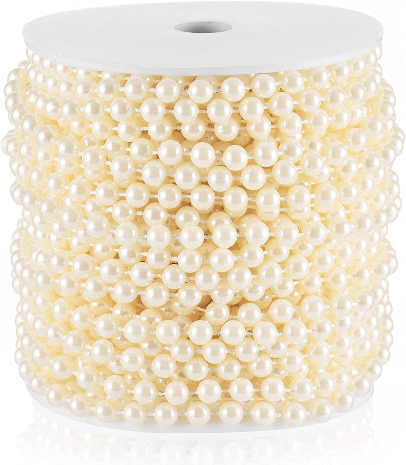 Amazon.com: Craft String Pearls 6MM Pearl Bead, 66 Feet Ivory Faux ...