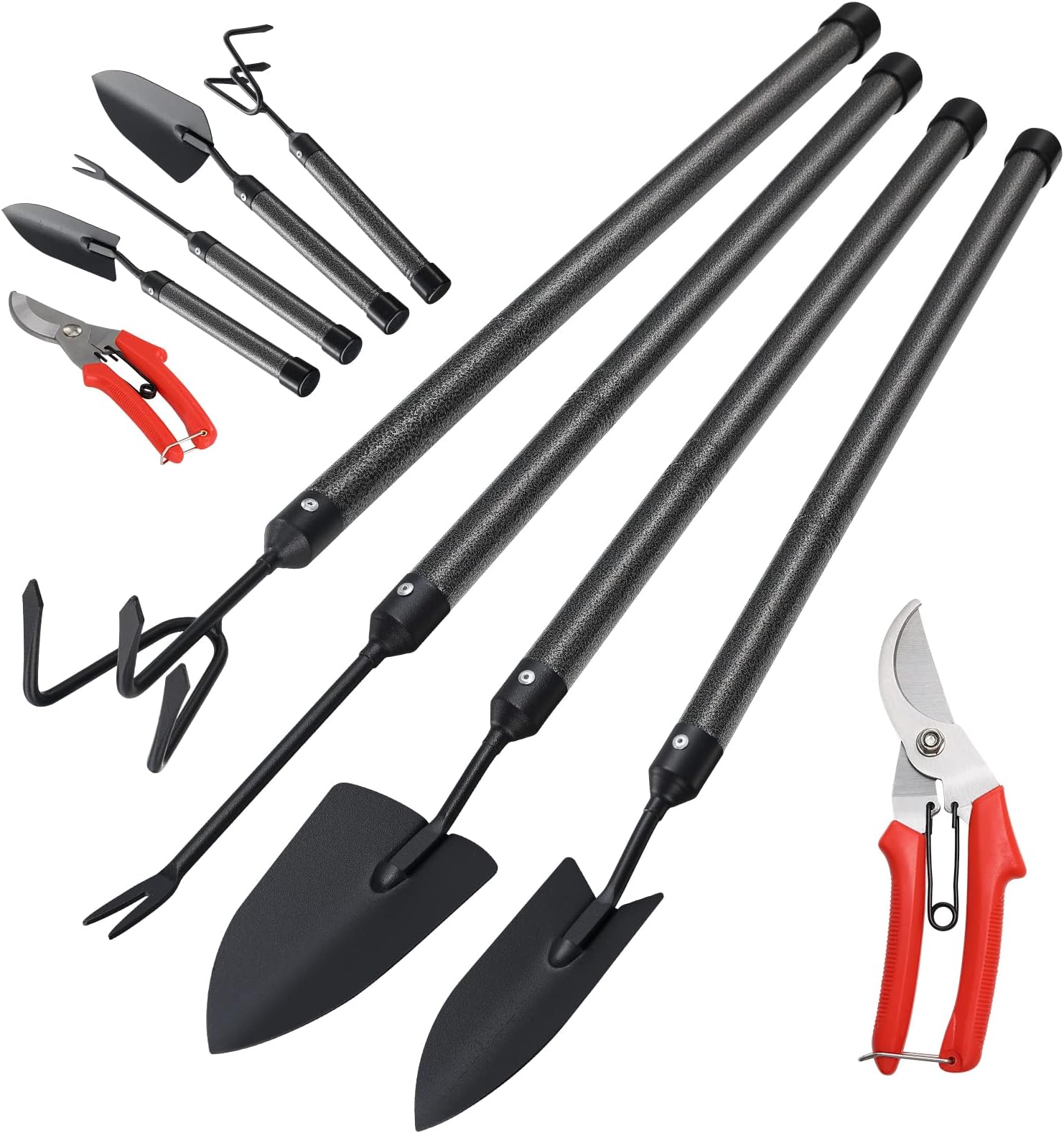 Amazon.com : Edward Tools Garden Tool Set - Heavy Duty Carbon Steel ...
