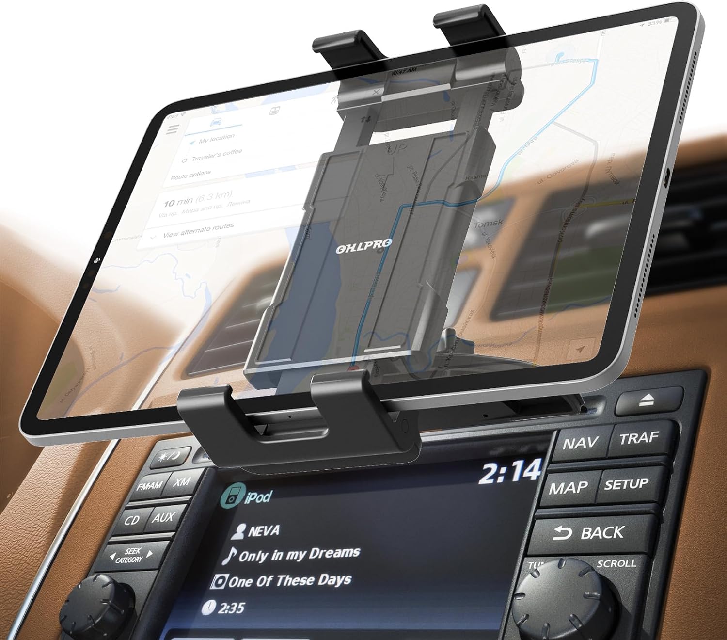 OHLPRO CD Slot Tablet Holder for Car, Universal 5-13" Tablet Car Mount ...