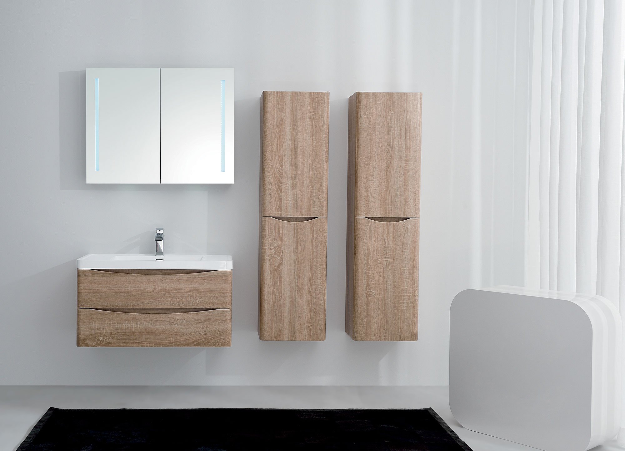 Buy The Bath People Eaton Light Ash Bathroom Furniture Wall Hung ...