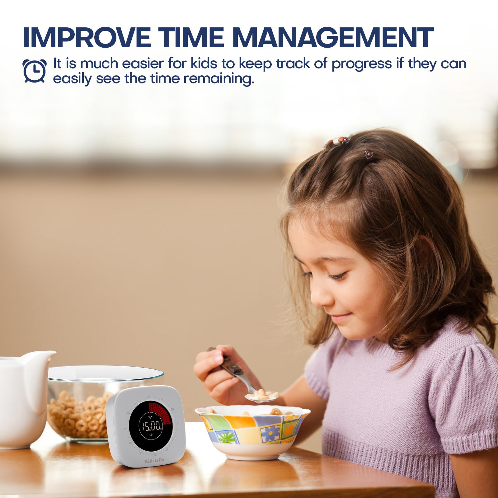 Snapklik.com : Visual Timer For Kids, Rechargeable 60-Minute Countdown Timer