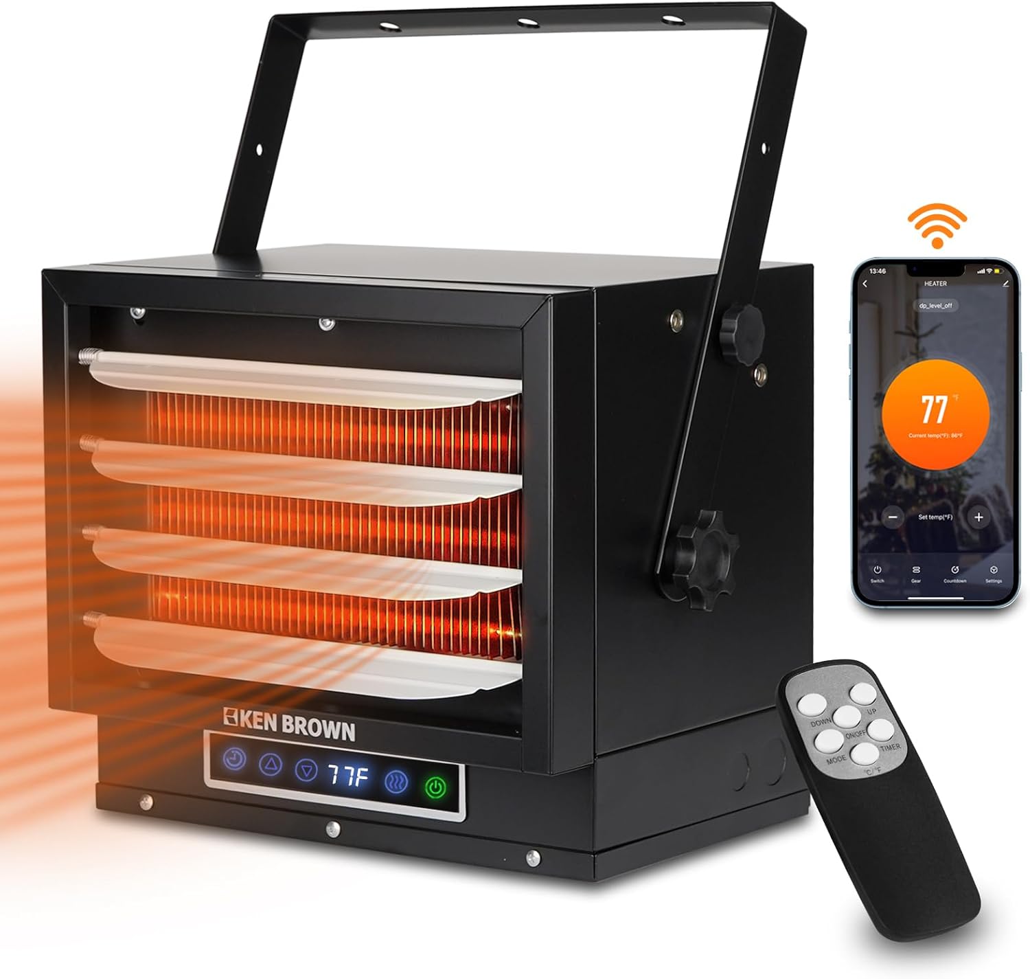 Amazon.com: KEN BROWN 7500 Watt Smart Electric Garage Heater with ...