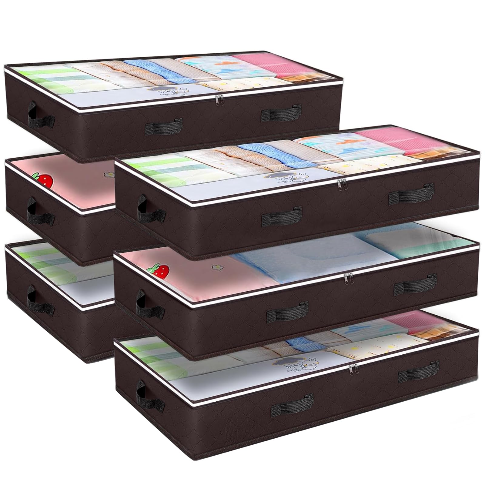 Amazon.com: Budding Joy 6 Pack 90L Under bed Storage Containers ...