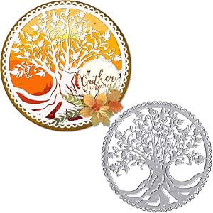 Amazon.com: Tree Frame Metal Cutting Dies for Card Making, Tree Leaves ...