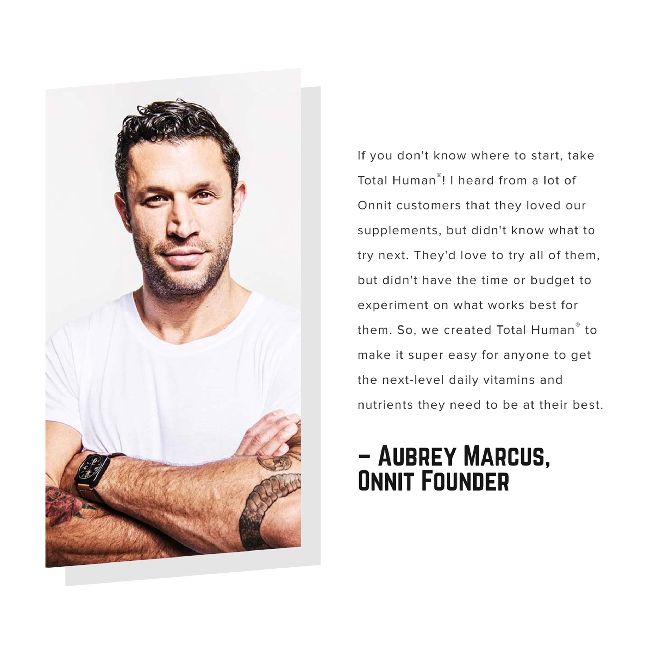 ONNIT Total Human Day and Night Vitamin Packs for Men and Women, 30-Day ...