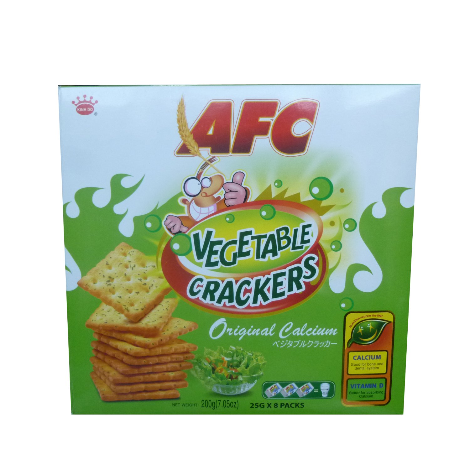 Kinh Do AFC Original Calcium Vegetables Crackers, 200g : Amazon.in ...
