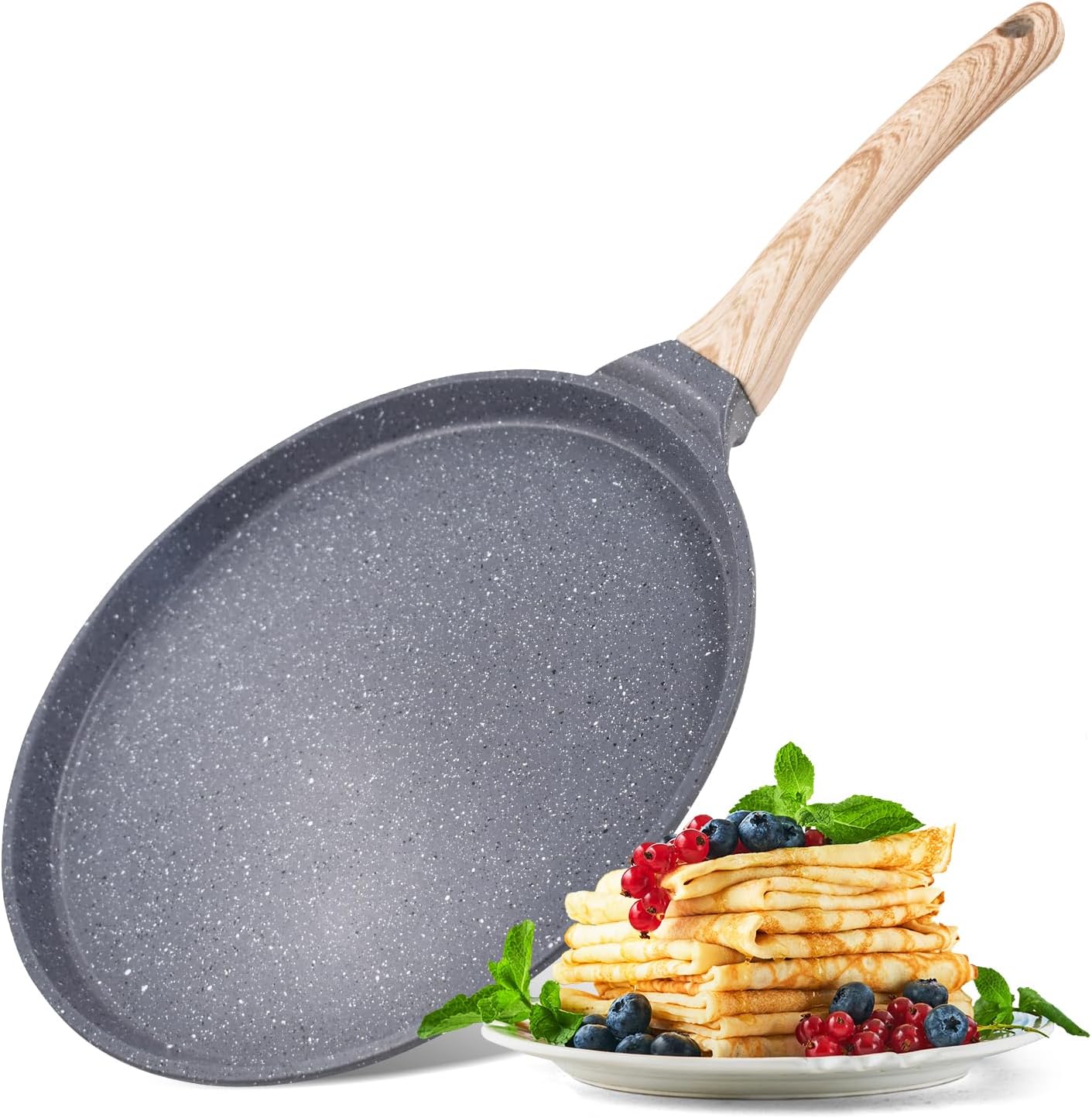 Chasseur Cast Iron Crepe Pan Set, Matt Black, 30 cm : Amazon.co.uk ...