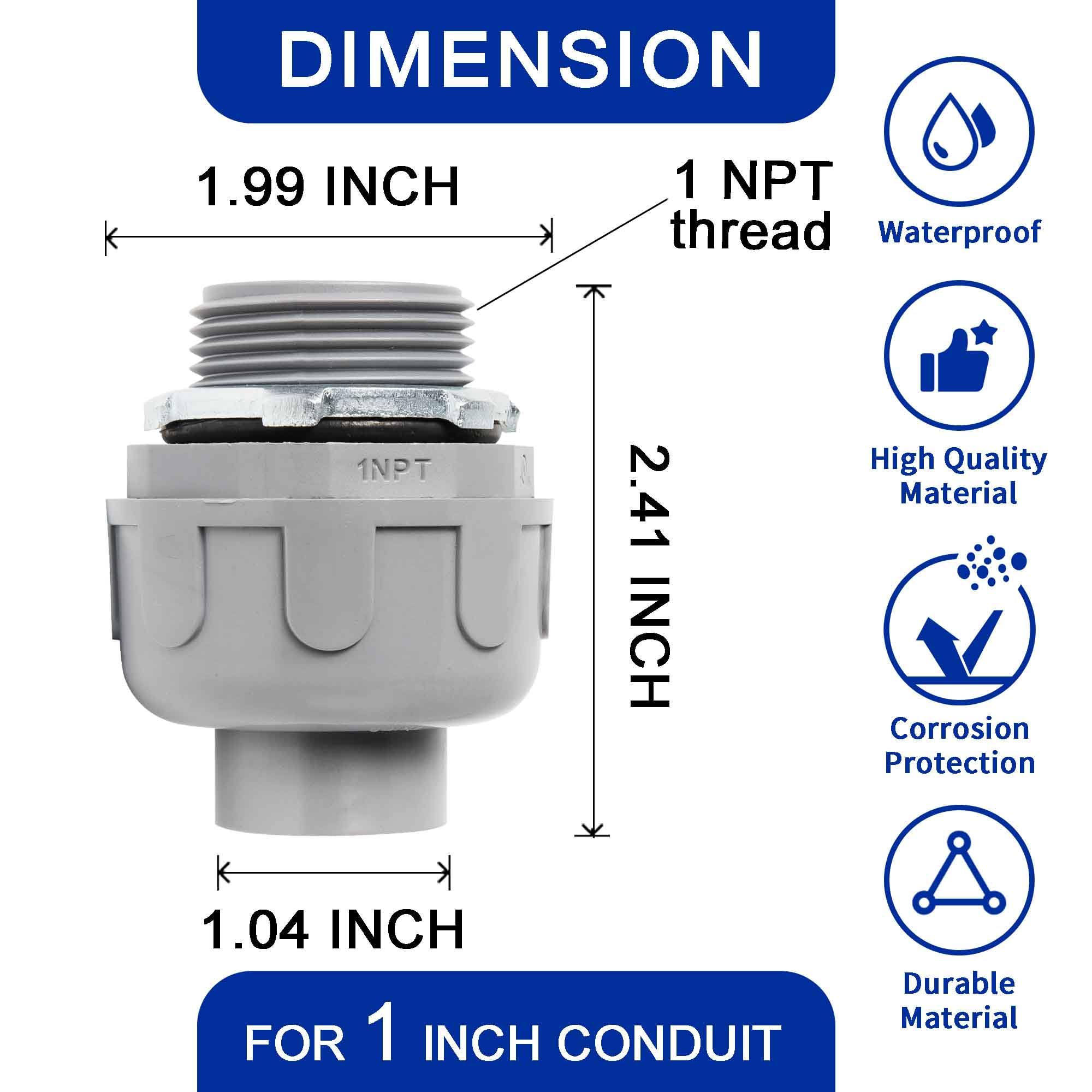 Snapklik.com : (1" Conduit Parts 30 Pack) Yariwiz 1 Inch PVC Electrical ...