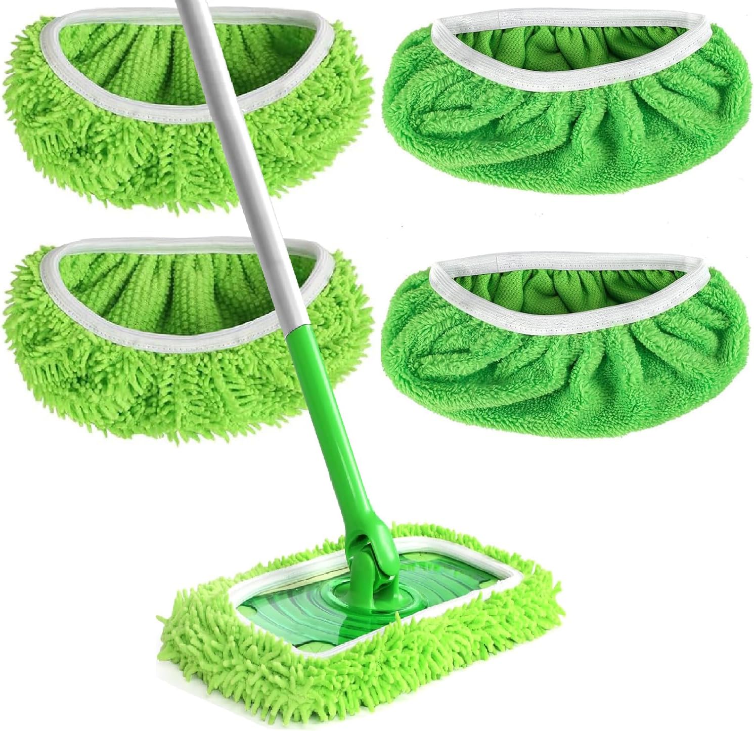 Amazon.com: 4PCS Reusable Microfiber Mop Pads Washable Wet Pads ...