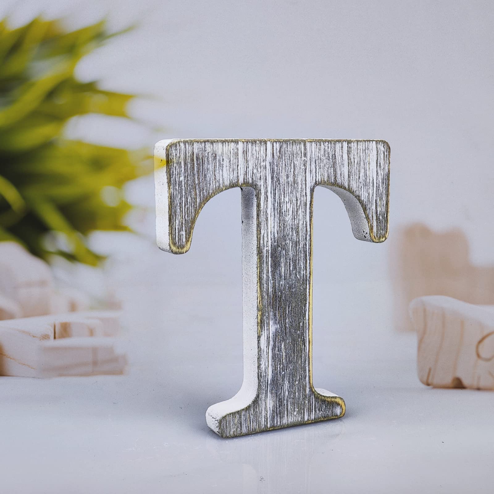 Amazon.com: WOODOUNAI 4 Inch Wood Letters Unfinished Rustic Wood ...