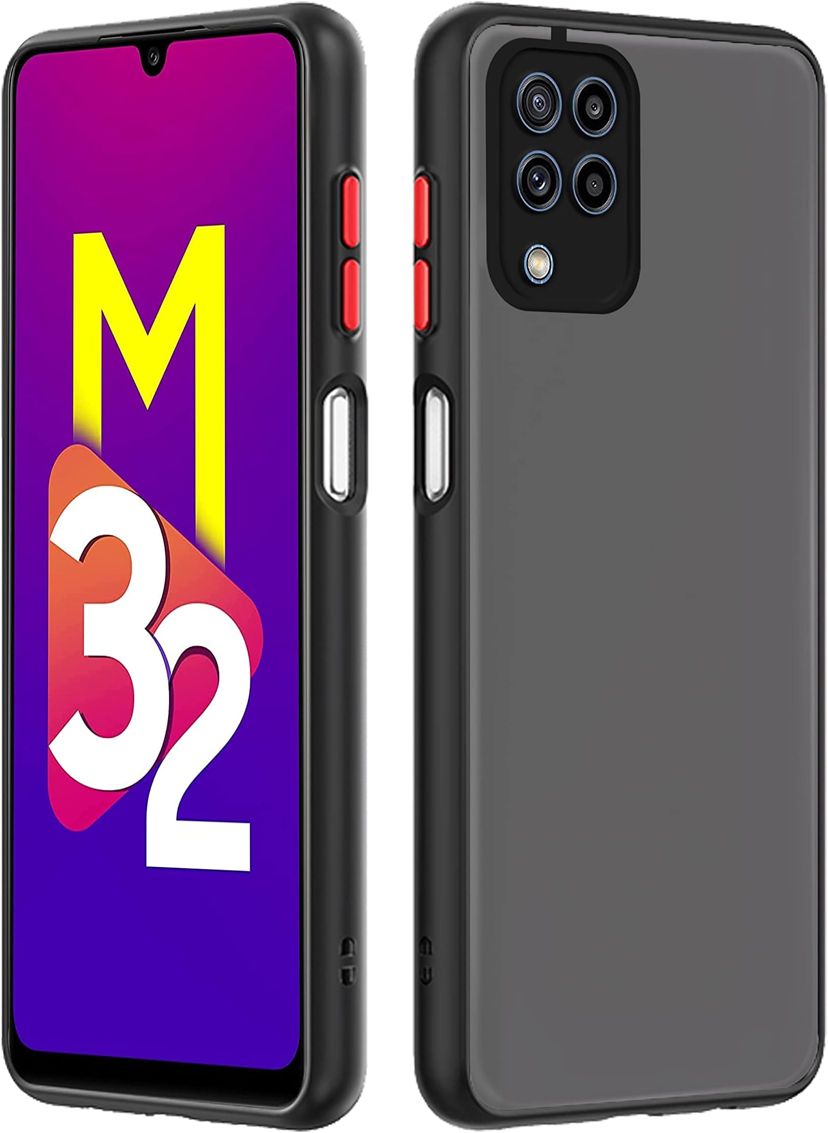 Pikkme Back Cover for Samsung M32 4G/F22 4G (TPU, Plastic | Smoked ...