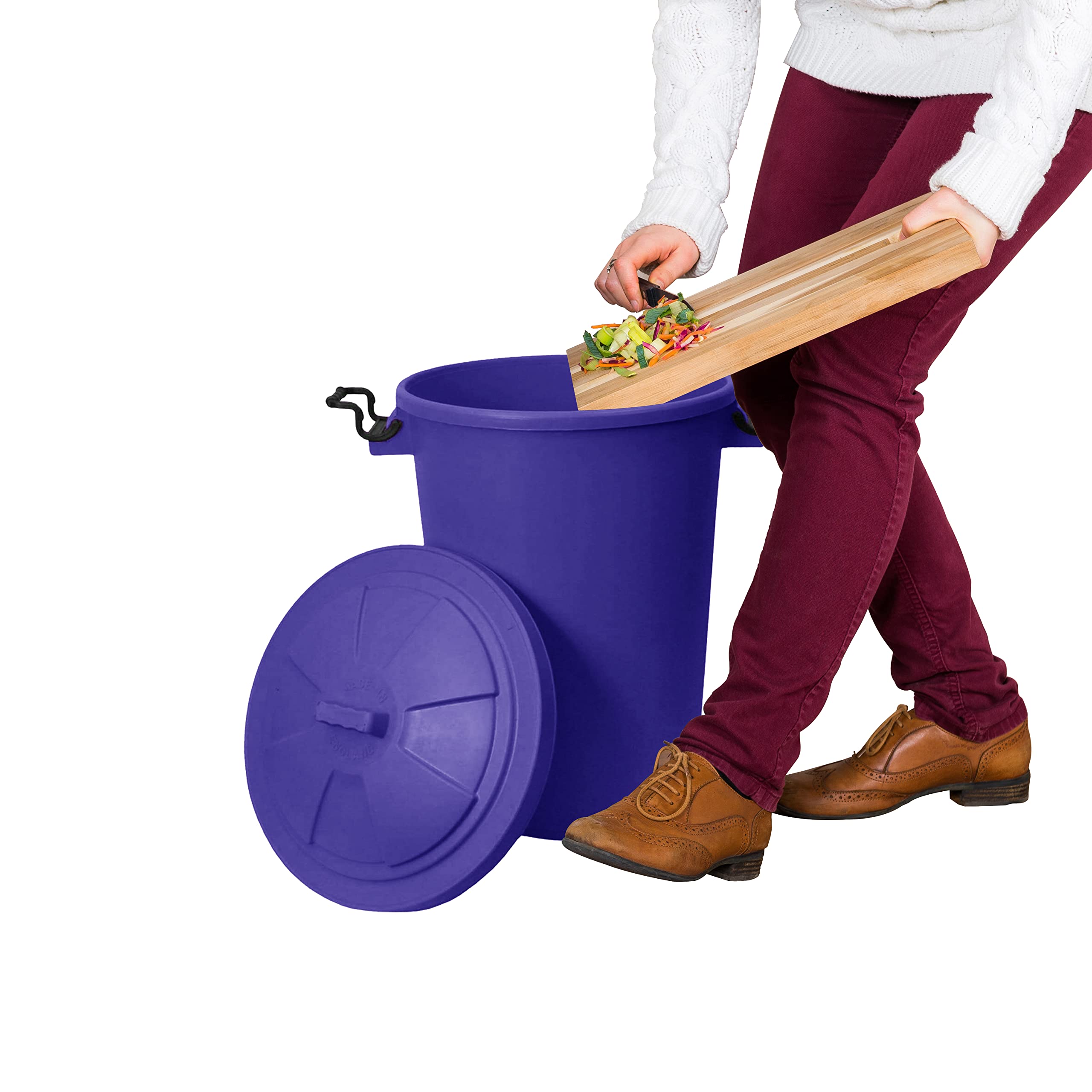 Buy 50L Litre Large Heavy Duty Plastic Bin Dustbin, Storage Unit with ...