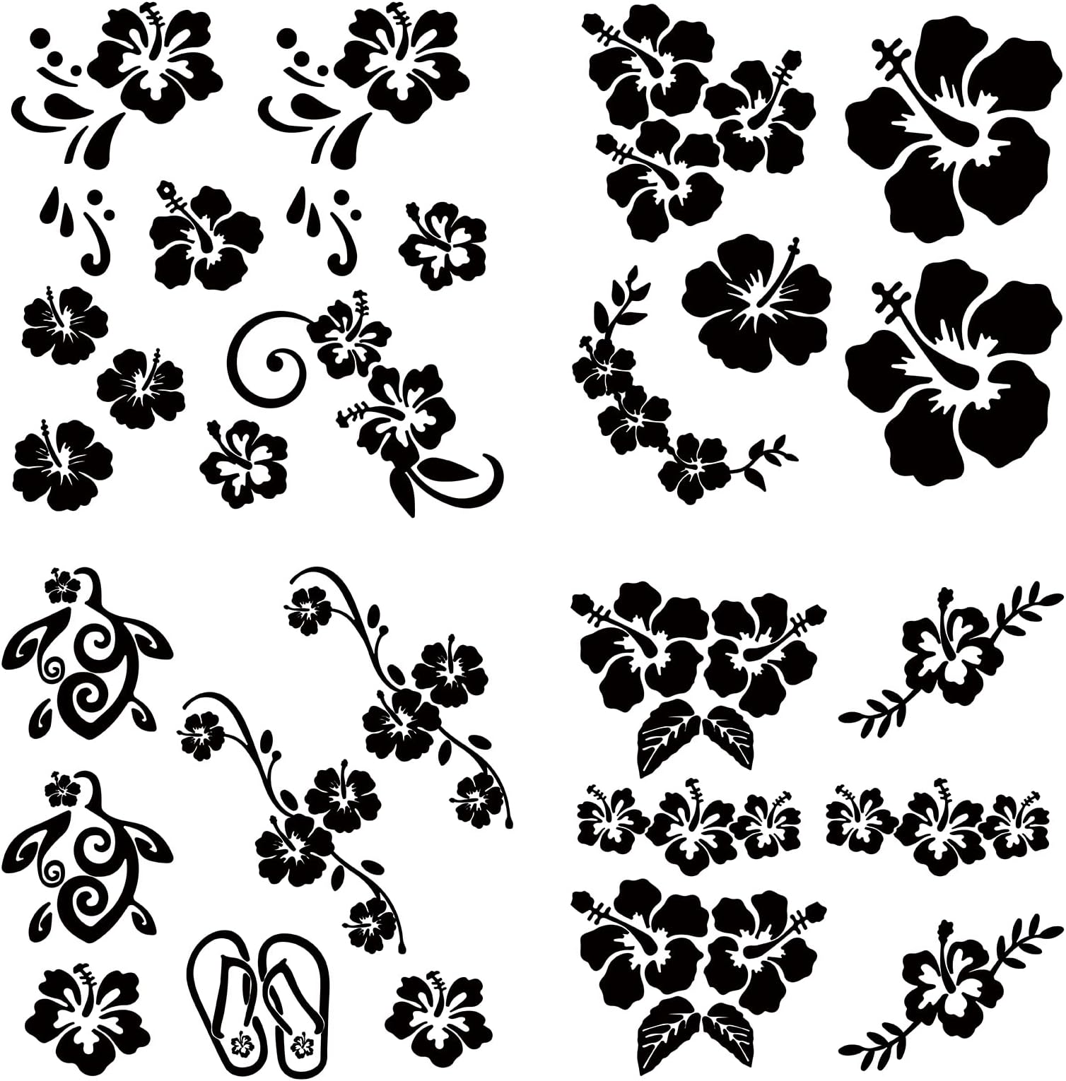 Amazon.com - Polynesian Flower Vinyl Waterproof Sticker Decal Car ...
