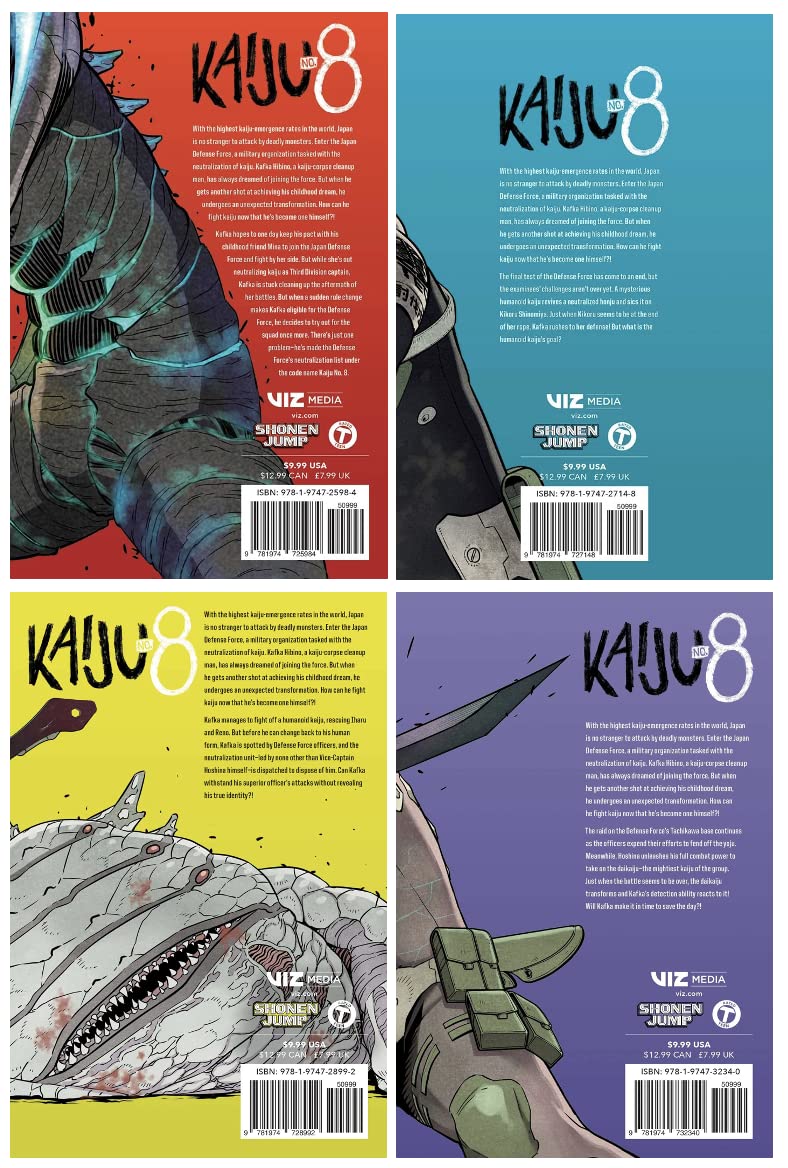 Snapklik.com : Kaiju No 8, Vol 1-4 Bundle Set