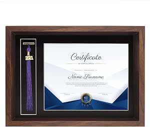 Amazon.com: MedalAwardsRack Shadow Box Display- Diploma and Tassel ...