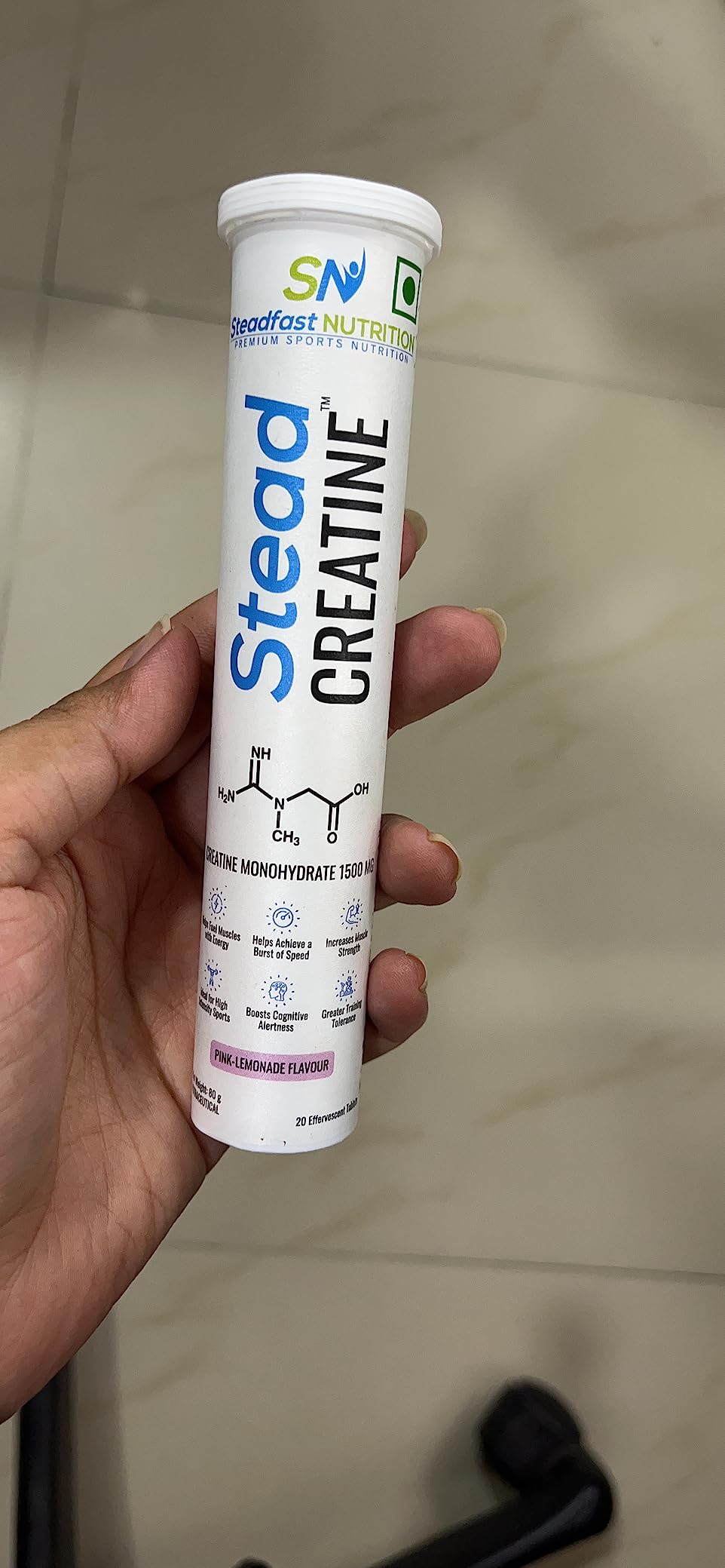 Steadfast Nutrition SteadCreatine Monohydrate 1500mg Tablets for Muscle ...