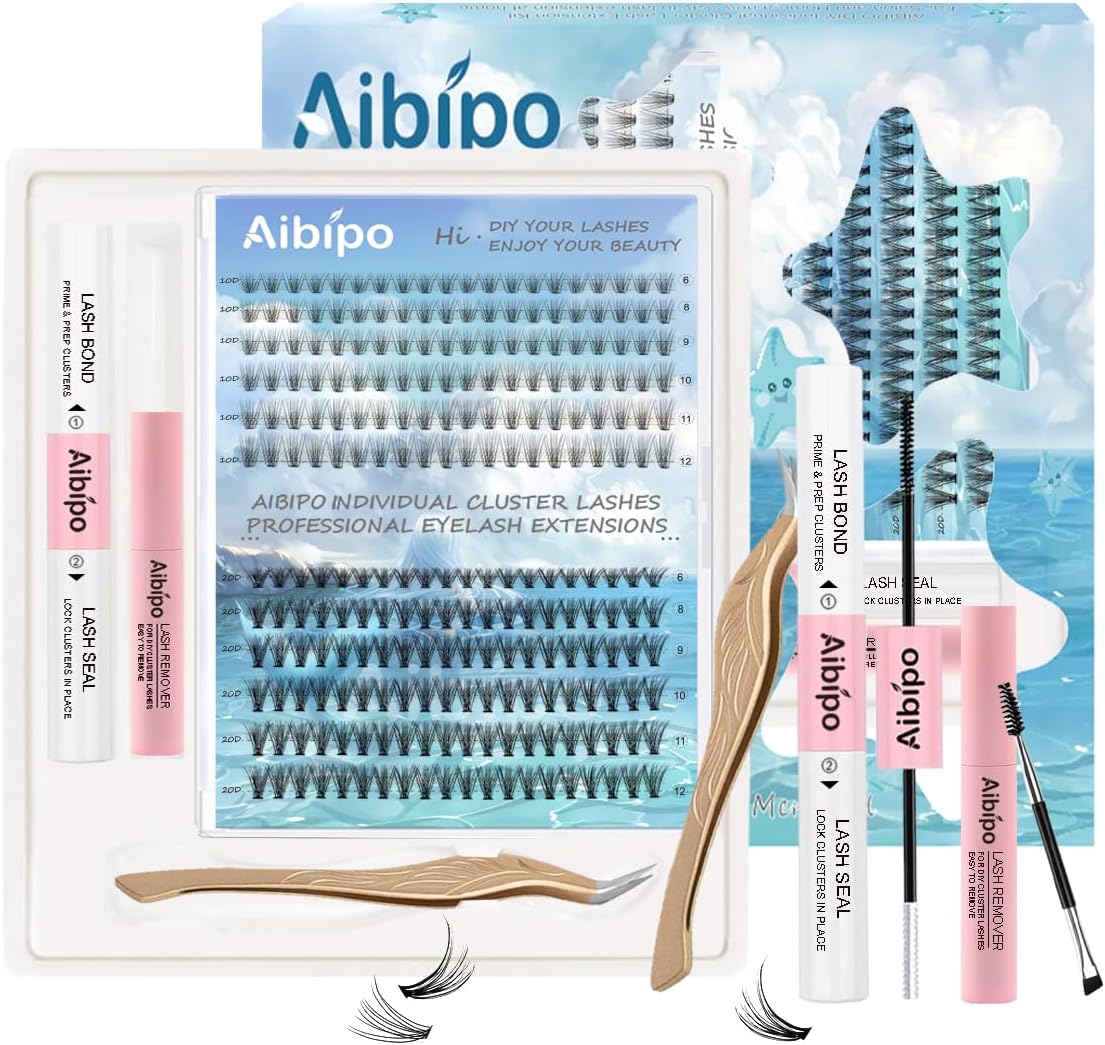 Amazon.com: DIY lash Extension Kit Lash Cluster Kit with 240 PCS C Curl ...