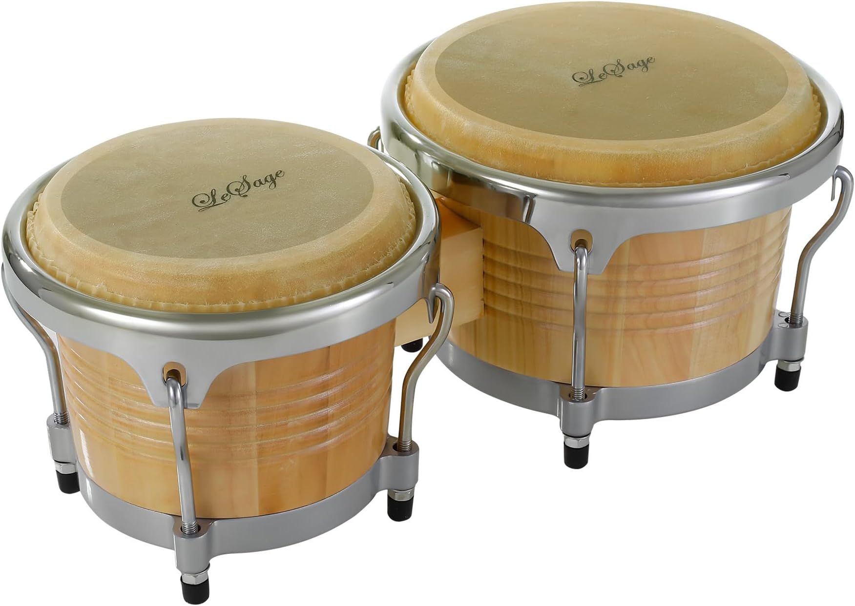 Amazon.com: Latin Percussion CP221-AW Traditional Wood Bongos - Natural ...