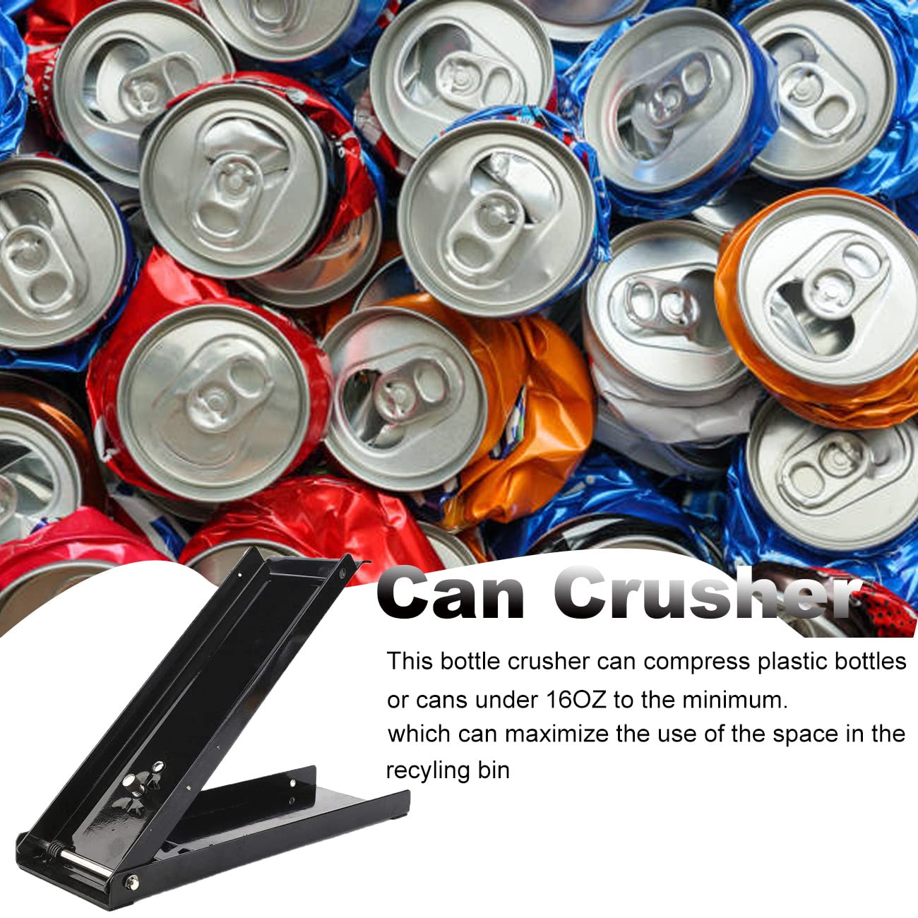 Can Crushers for Recycling Foot Pedal,16OZ Aluminum Can Crushers for ...