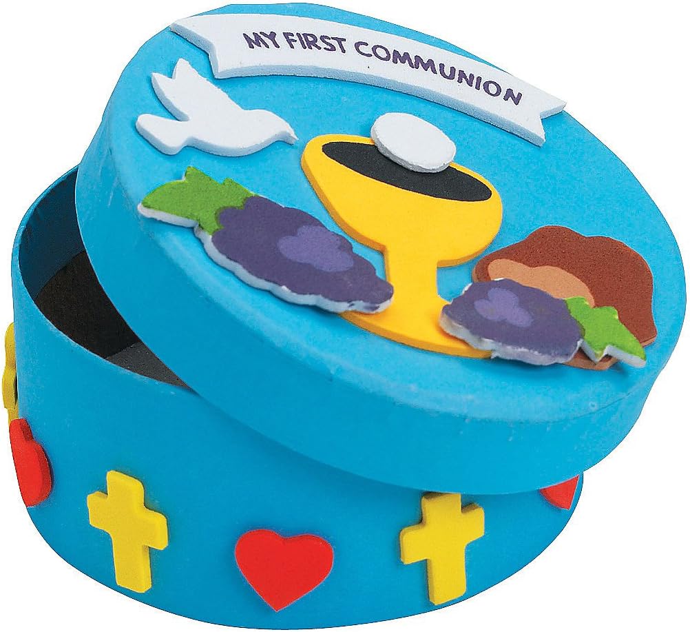 Amazon.com: First Communion Prayer Box Craft Kit - Crafts for Kids and ...