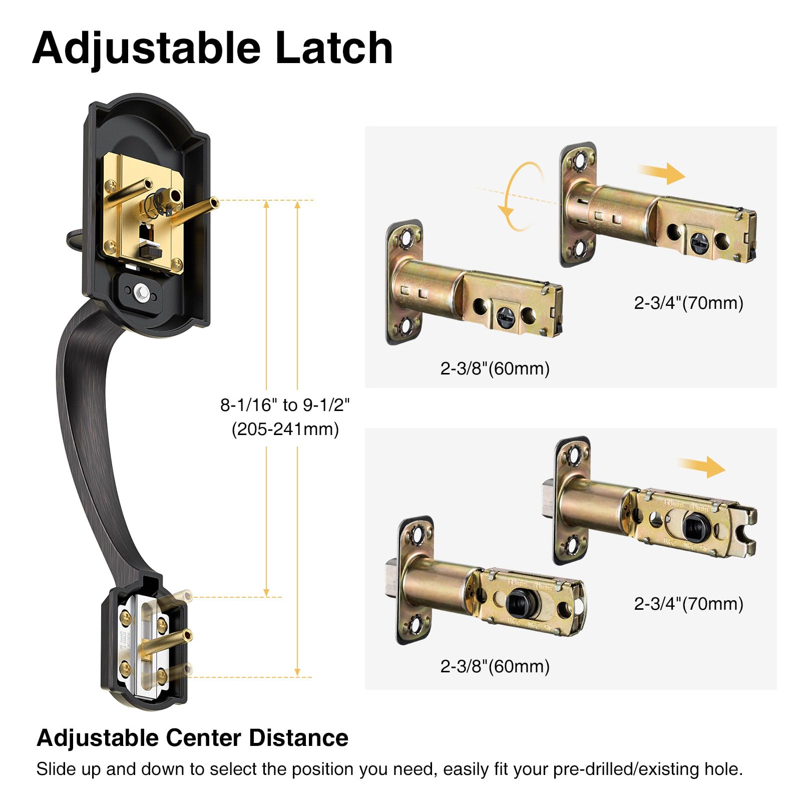 Snapklik.com : Front Door Handle Sets, Entry Door Handle And Interior ...