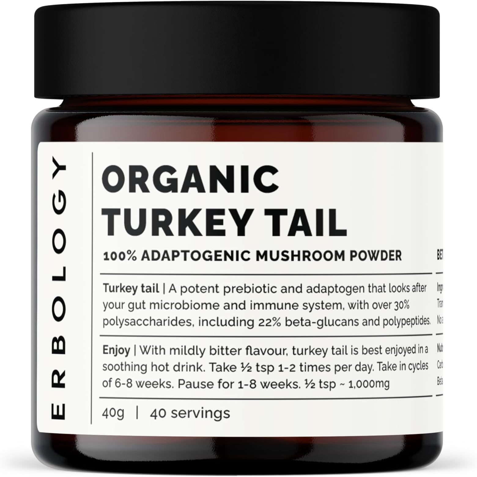 Amazon.com: 100% Organic Turkey Tail Mushroom Powder 40 Servings - 22% ...